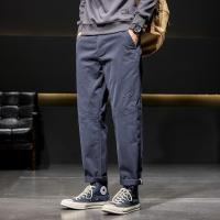 China Youth Trend Khaki Daily Washed cargo pants wholesale price Mid Waist Solid Color Custom (HY607) for sale