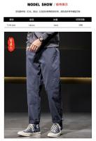 China Youth Trend Khaki Daily Washed cargo pants wholesale price Mid Waist Solid Color Custom (HY607) for sale