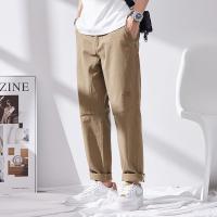 China Khaki Daily Washed jogger pants wholesale Casual Slight Stretch Custom (HY607) for sale