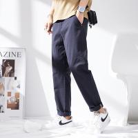China Khaki Daily Washed jogger pants wholesale Casual Slight Stretch Custom (HY607) for sale