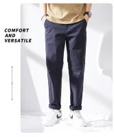 China Khaki Daily Washed jogger pants wholesale Casual Slight Stretch Custom (HY607) for sale