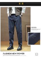 China Urban Fashion Khaki Daily Washed cargo pants wholesale price Mid Waist Solid Color Custom (HY607) for sale