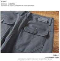 China Khaki Dark Grey Daily Washed Mid Waist cargo pants wholesale price Solid Color Youth Trend Custom (HY606) for sale