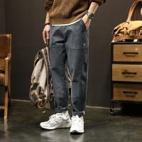 China Dark Grey Khaki Daily Washed Mid Waist jogger pants wholesale Solid Color Urban Fashion Custom (HY606) for sale