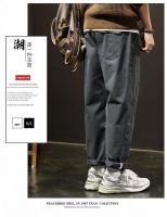 China Dark Grey Khaki Daily Washed Mid Waist jogger pants wholesale Solid Color Urban Fashion Custom (HY606) for sale