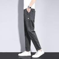 China #2911 Daily Washed Mid Waist jogger pants wholesale Breathable Solid Color Custom (HY606) for sale