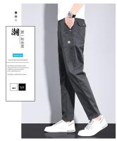 China #2911 Daily Washed Mid Waist jogger pants wholesale Breathable Solid Color Custom (HY606) for sale