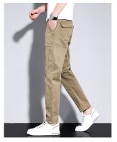 China #2911 Daily Washed Mid Waist jogger pants wholesale Breathable Solid Color Custom (HY606) for sale