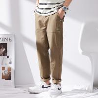 China Dark Grey Khaki Regular Daily Washed Mid Waist jogger pants wholesale Urban Fashion Slight Stretch Custom (HY606) for sale