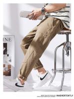 China Dark Grey Khaki Regular Daily Washed Mid Waist jogger pants wholesale Urban Fashion Slight Stretch Custom (HY606) for sale