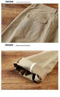 China Khaki Dark Grey Daily Washed Mid Waist jogger pants wholesale Breathable Solid Color Custom (HY606) for sale