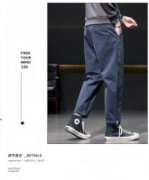 China #1154 Daily Washed Mid Waist jogger pants wholesale Khaki Navy Solid Color Custom (HY604) for sale