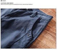 China #1154 Daily Washed Mid Waist jogger pants wholesale Khaki Navy Solid Color Custom (HY604) for sale
