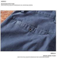 China #1154 Daily Washed Mid Waist jogger pants wholesale Khaki Navy Solid Color Custom (HY604) for sale