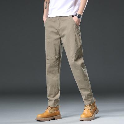 China #5419 Daily Washed Mid Waist mens pants wholesale Blue Khaki Solid Color Custom (HY604) for sale