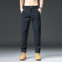 China #5419 Daily Washed Mid Waist mens pants wholesale Blue Khaki Solid Color Custom (HY604) for sale