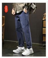 China #8476 Daily Washed Mid Waist jogger pants wholesale Khaki Navy Breathable Custom (HY604) for sale