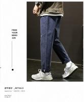 China #8476 Daily Washed Mid Waist jogger pants wholesale Khaki Navy Breathable Custom (HY604) for sale