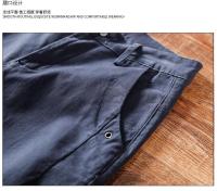 China #8476 Daily Washed Mid Waist jogger pants wholesale Khaki Navy Breathable Custom (HY604) for sale
