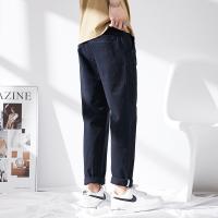 China #4195 Daily Washed Mid Waist jogger pants wholesale Blue Khaki Urban Fashion Custom (HY604) for sale