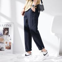 China #4195 Daily Washed Mid Waist jogger pants wholesale Blue Khaki Urban Fashion Custom (HY604) for sale