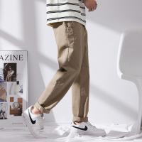 China #4195 Daily Washed Mid Waist jogger pants wholesale Blue Khaki Urban Fashion Custom (HY604) for sale