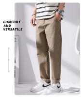 China #4195 Daily Washed Mid Waist jogger pants wholesale Blue Khaki Urban Fashion Custom (HY604) for sale