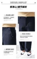 China #4195 Daily Washed Mid Waist jogger pants wholesale Blue Khaki Urban Fashion Custom (HY604) for sale
