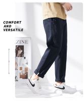 China #4195 Daily Washed Mid Waist jogger pants wholesale Blue Khaki Urban Fashion Custom (HY604) for sale