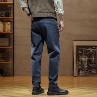 China #8973 Daily Washed Mid Waist jogger pants wholesale Khaki Navy Solid Color Custom (HY604) for sale