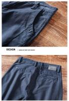 China #8973 Daily Washed Mid Waist jogger pants wholesale Khaki Navy Solid Color Custom (HY604) for sale