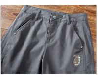 China Youth Trend Daily Washed Mid Waist jogger pants wholesale Khaki Grey Breathable Custom (HY603) for sale