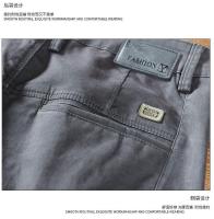 China Youth Trend Daily Washed Mid Waist jogger pants wholesale Khaki Grey Breathable Custom (HY603) for sale