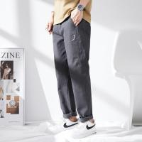 China Daily Washed Casual mens pants wholesale Mid Waist Khaki Grey Custom (HY603) for sale