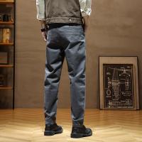 China #8580 Daily Washed Mid Waist jogger pants wholesale Khaki Grey Breathable Custom (HY603) for sale