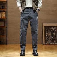 China #8580 Daily Washed Mid Waist jogger pants wholesale Khaki Grey Breathable Custom (HY603) for sale