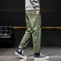 China Daily Washed Mid Waist wide leg track pants Solid Color Urban Fashion Custom (HY608) for sale