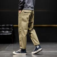 China Daily Washed Mid Waist wide leg track pants Solid Color Urban Fashion Custom (HY608) for sale