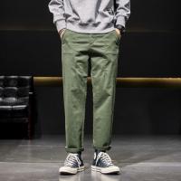 China Daily Washed Mid Waist wide leg track pants Solid Color Urban Fashion Custom (HY608) for sale