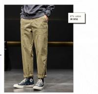 China Daily Washed Mid Waist wide leg track pants Solid Color Urban Fashion Custom (HY608) for sale