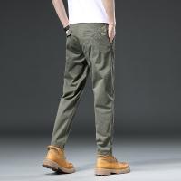 China Army Green Khaki Regular Daily Washed Mid Waist jogger pants wholesale Solid Color Urban Fashion Custom (HY608) for sale