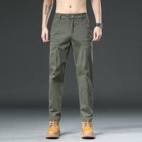 China Army Green Khaki Regular Daily Washed Mid Waist jogger pants wholesale Solid Color Urban Fashion Custom (HY608) for sale