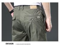 China Army Green Khaki Regular Daily Washed Mid Waist jogger pants wholesale Solid Color Urban Fashion Custom (HY608) for sale