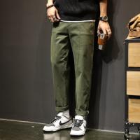 China Army Green Khaki Daily Washed Mid Waist jogger pants wholesale Solid Color Urban Fashion Custom (HY608) for sale