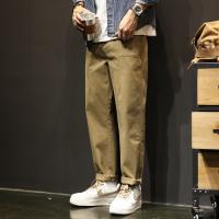 China Army Green Khaki Daily Washed Mid Waist jogger pants wholesale Solid Color Urban Fashion Custom (HY608) for sale