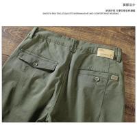 China Army Green Khaki Daily Washed Mid Waist jogger pants wholesale Solid Color Urban Fashion Custom (HY608) for sale