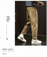 China Army Green Khaki Daily Washed Mid Waist jogger pants wholesale Solid Color Urban Fashion Custom (HY608) for sale