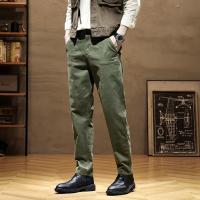 China Regular Daily Washed Mid Waist wide leg track pants Urban Fashion Slight Stretch Custom (HY608) for sale