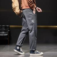 China Army Green Grey Daily Washed Mid Waist jogger pants wholesale Solid Color Slight Stretch Custom (HY602) for sale