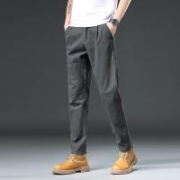 China Army Green Dark Grey Daily Washed Mid Waist jogger pants wholesale Solid Color Youth Trend Custom (HY602) for sale